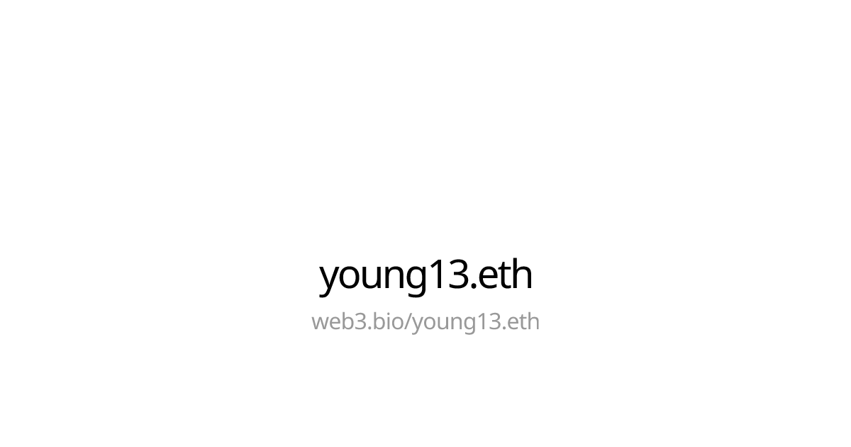 young13.eth ENS Profile - Web3.bio
