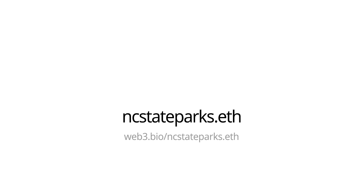 ncstateparks.eth ENS Profile - Web3.bio