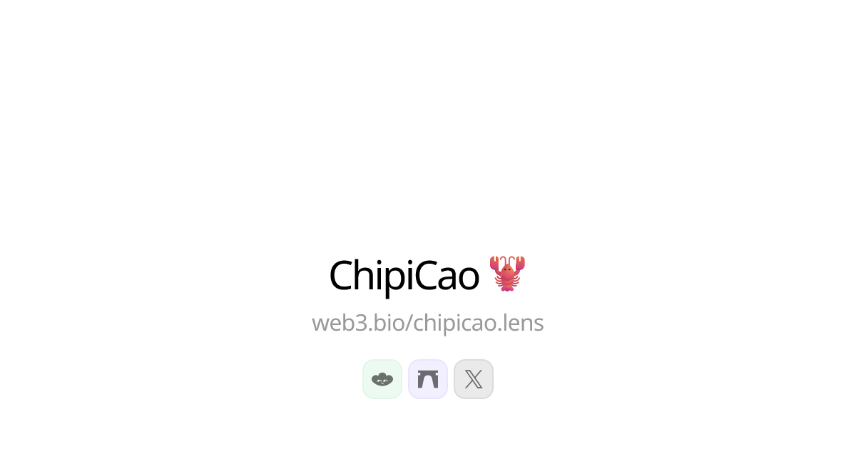 ChipiCao 🦞 (chipicao.lens) Lens Profile - Web3.bio