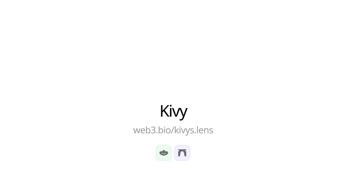 Kivy (kivys.lens) Lens Profile - Web3.bio