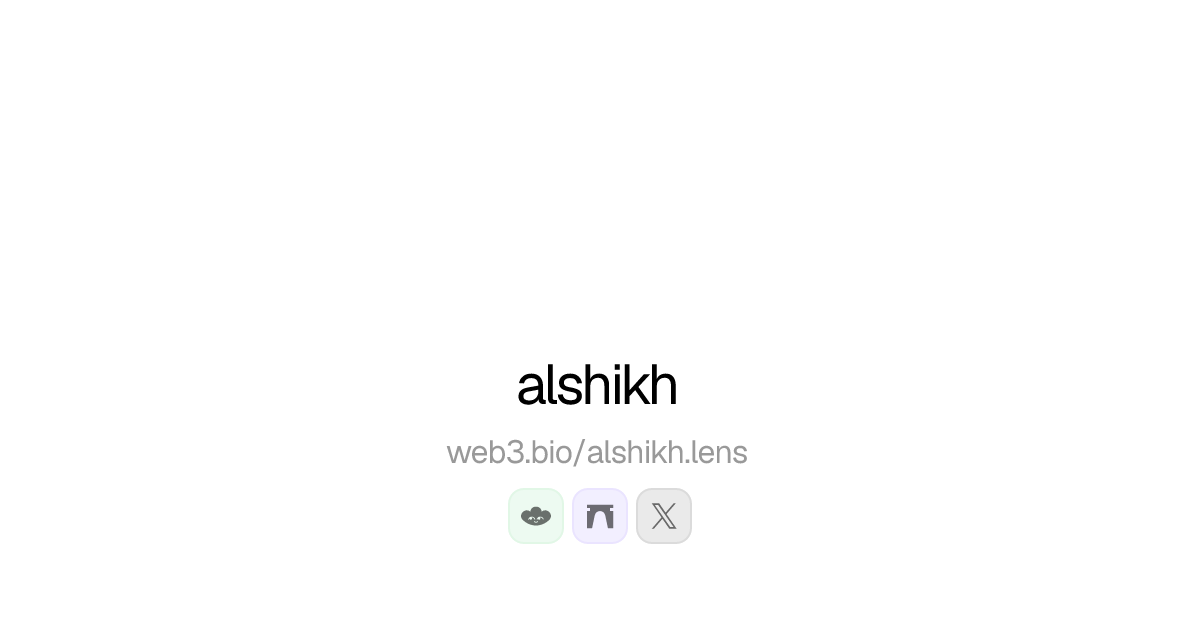 alshikh (alshikh.lens) Lens Profile - Web3.bio